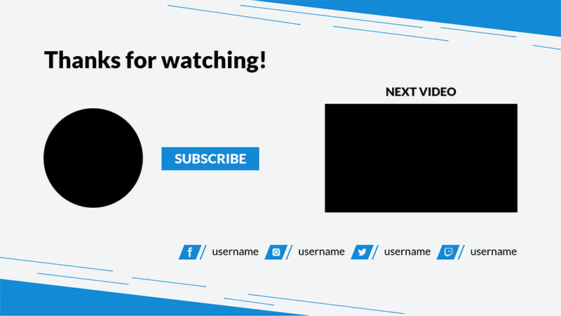 45 YouTube End Screen Templates - Design Hub