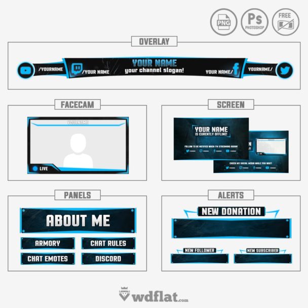 60+ Free Twitch Overlay Templates For Your Stream - Design Hub