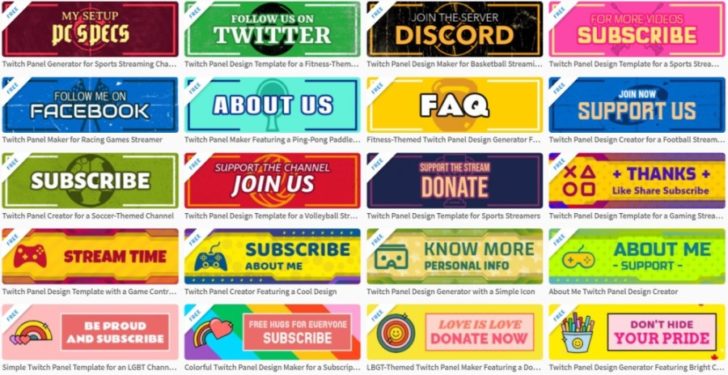 50+ Free Twitch Panel Templates - Design Hub