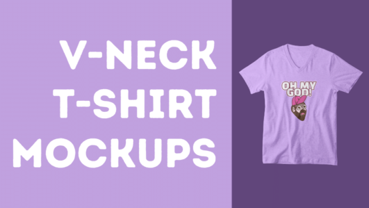 60+ V-Neck T-Shirt Mockups (Free & Premium) - Design Hub