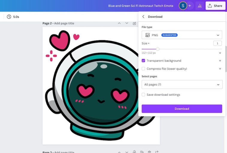 How to Create Twitch Emotes with Canva (incl. Animated Emotes)