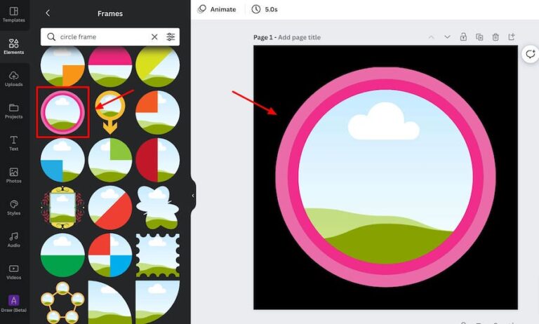 How to Use Frames in Canva (incl. Free Frame Sets)