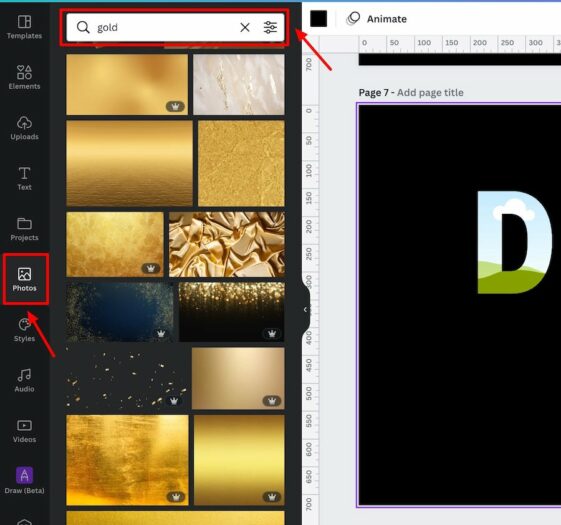 How To Make Silver and Gold Letters in Canva - Design Hub