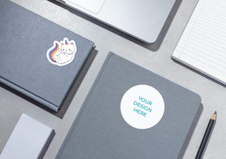 30+ Free Sticker Mockups (Online & PSD Templates)