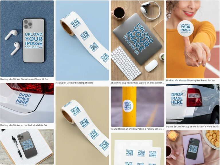 30+ Free Sticker Mockups (Online & PSD Templates)