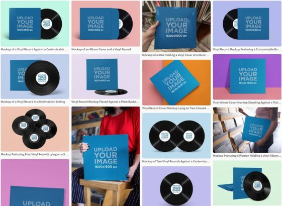 20+ Free Vinyl Mockups (Online & PSD Templates)