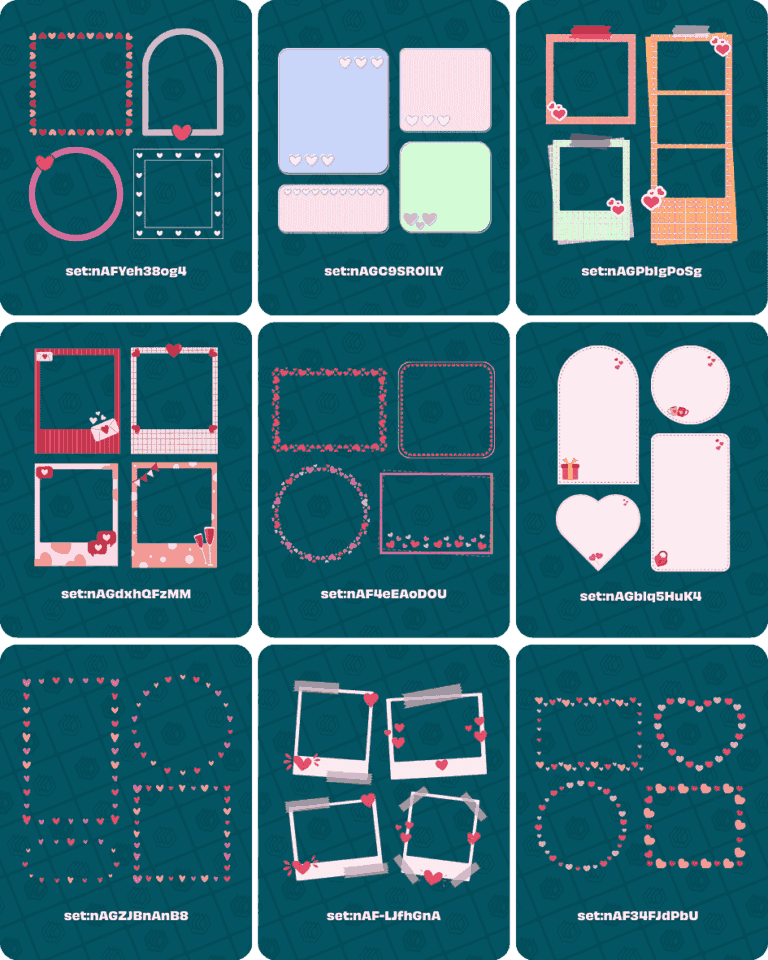 90+ Canva Valentine's Day Element Codes & Sets